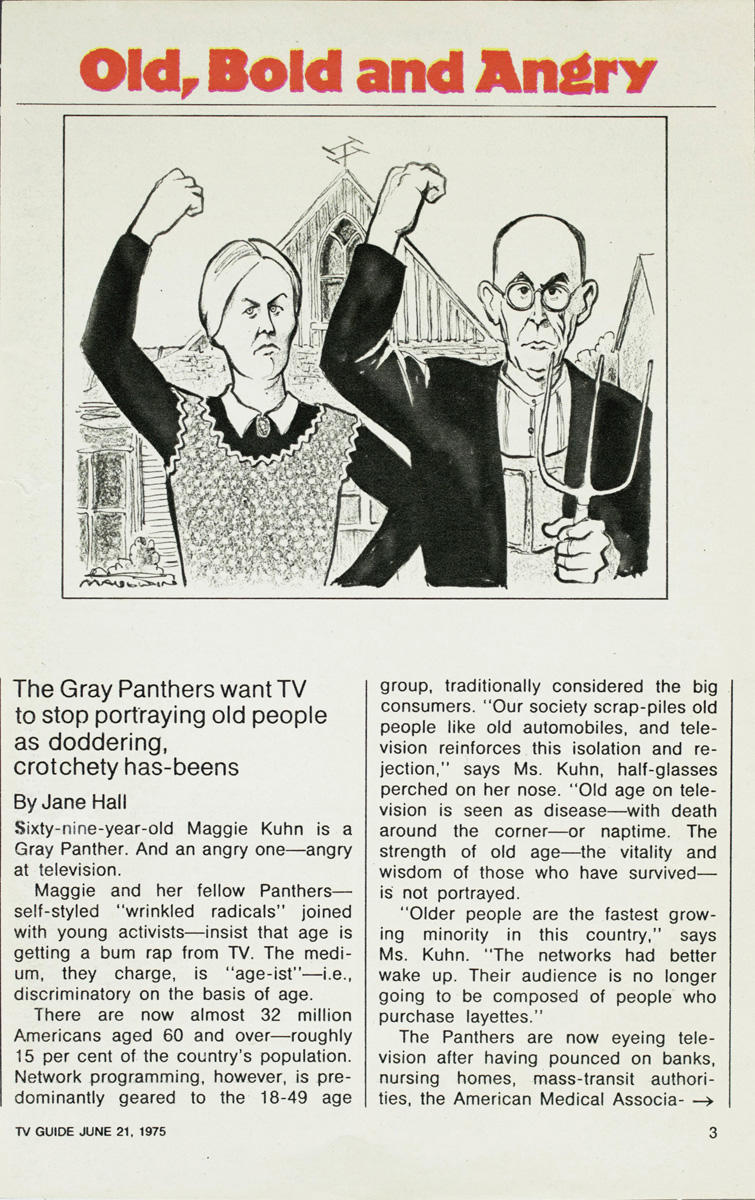 American Gothic Parody: "Old, Bold, and Angry" Cartoon - Figge Art Museum